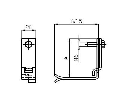 PV 42 - M8 Podpěra vedení do zdi na pás 30/4 | elektroprovsechny.cz