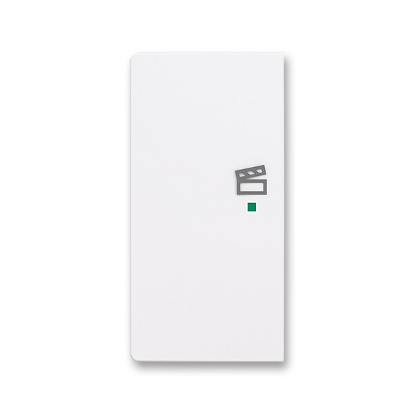 ABB - Zoni, kryt 2násobný levý, symbol "scény", bílá | elektroprovsechny.cz