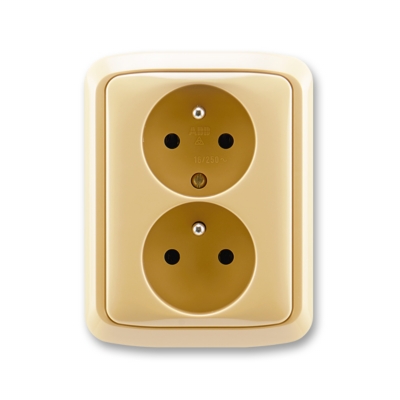 ABB TANGO Zásuvka dvojnásobná s ochrannými kolíky, béžová ...